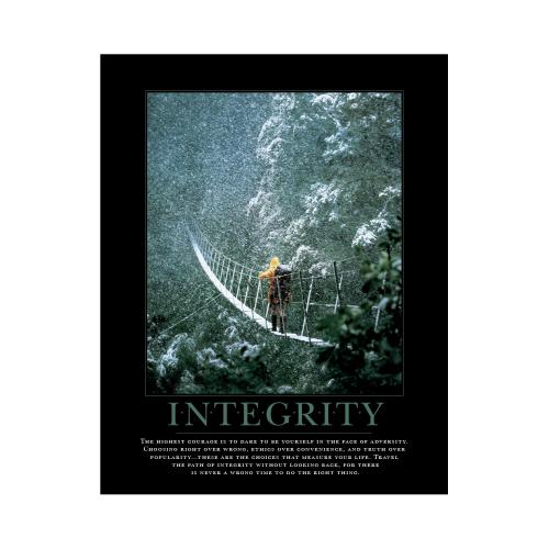 Integrity Bridge Mini Motivational Poster 732829