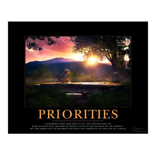 Priorities Bridge Motivational Poster 751691 | Motivational Posters