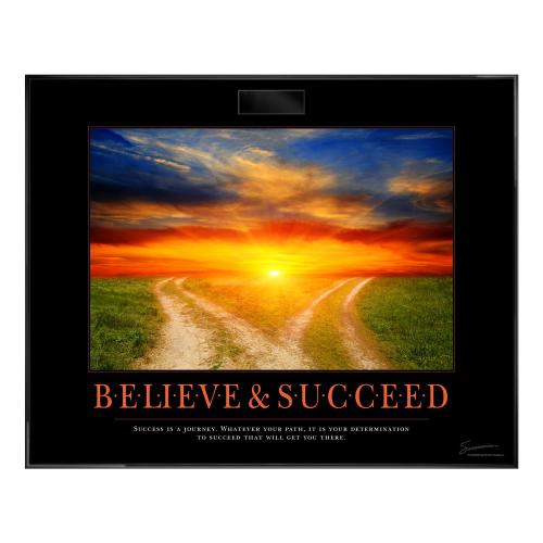Believe & Succeed Path Motivational Poster 753420 | Successories