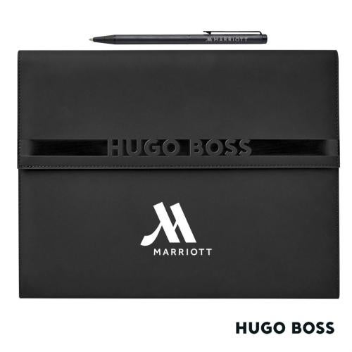 Hugo Boss Cloud Ballpoint Pen & A4 Folder Set HBP9125-BK