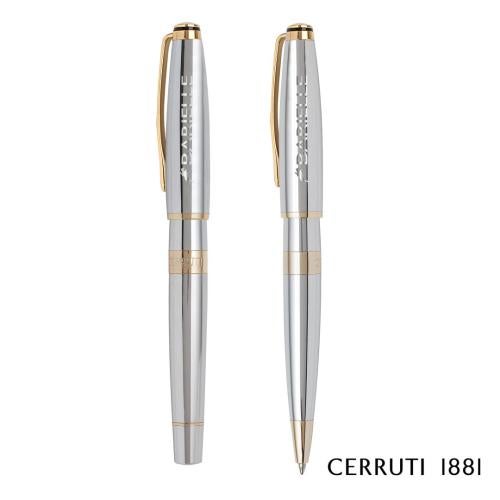 Cerruti 1881 Bicolore Ballpoint Pen & Rollerball Pen Gift Set